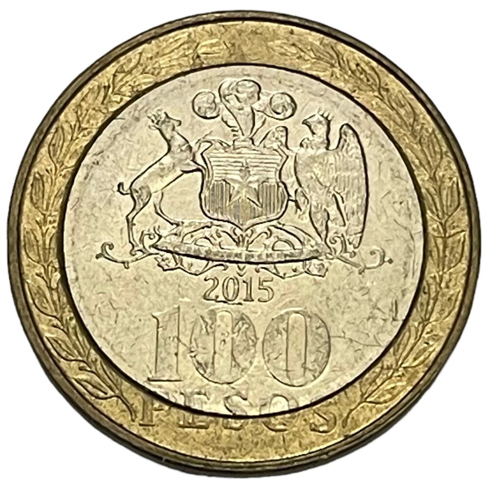 Чили 100 песо 2015 г.