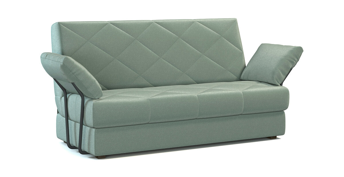 Прямой диван Цвет Диванов Баден NEXT с подлокотниками 243 прямой Мятный