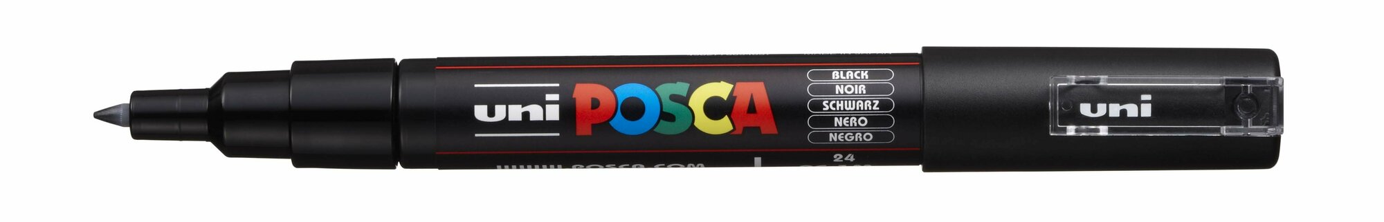 Маркер POSCA PC-1M перо пулевидное d:0,7мм, цв.24 черный