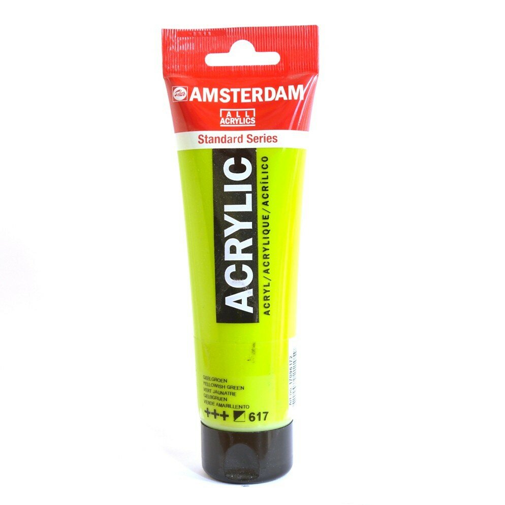 Краска акриловая AMSTERDAM цв.№617 зеленый желтоватый туба 120мл