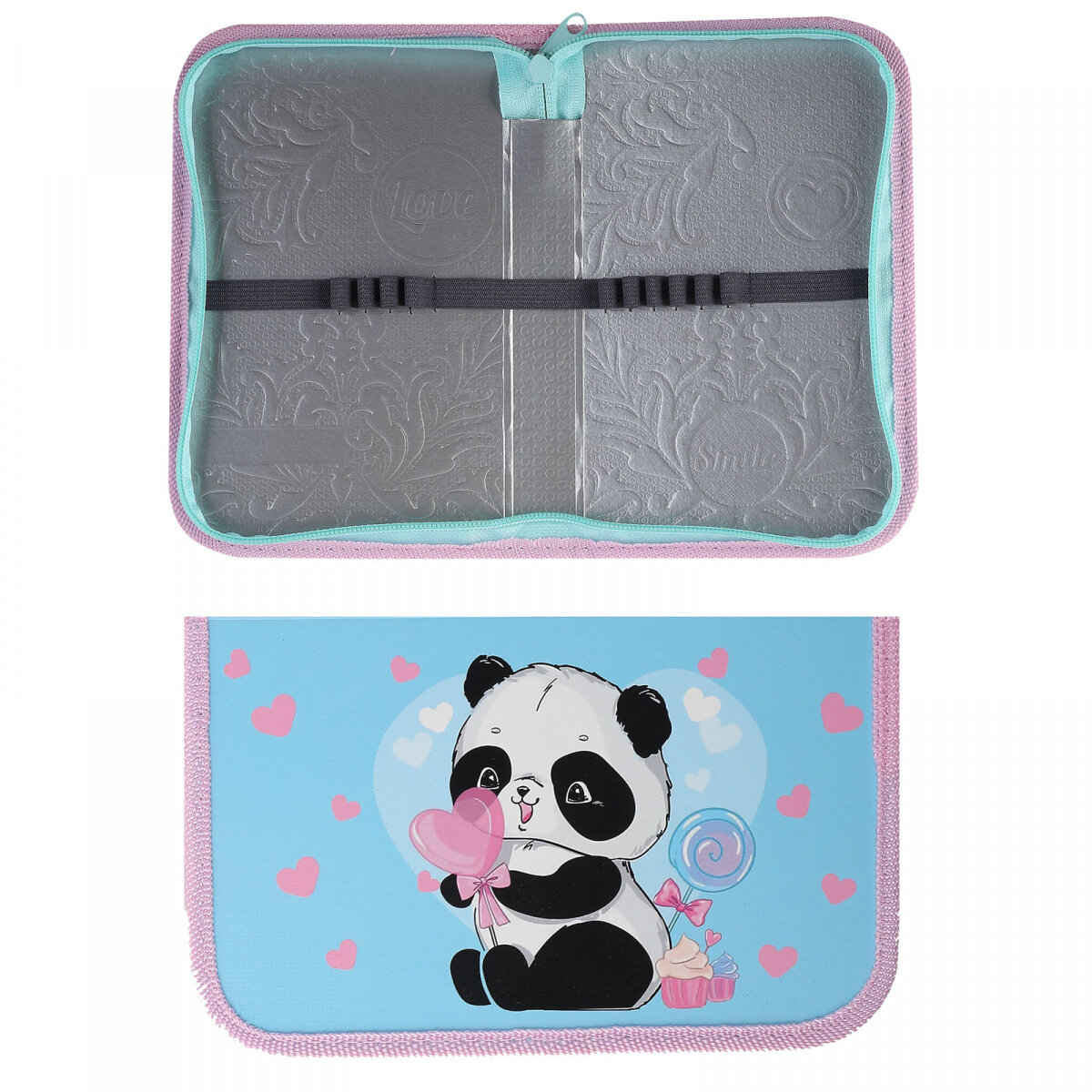Пенал односекционный лайт большой ПО-502, панда И сладости