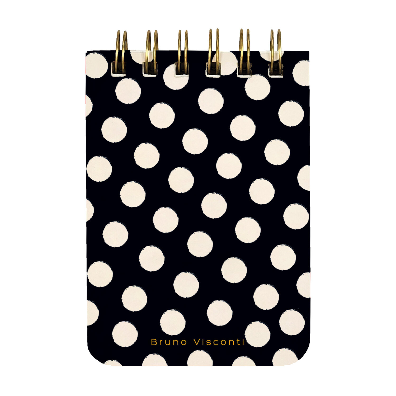 Блокнот на гребне «CUTE JOURNAL» A7, BV, 100 Л. "Black&White. Горошек черный" линейка