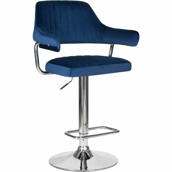 Стул барный Dobrin CHARLY (синий велюр (MJ9-117))