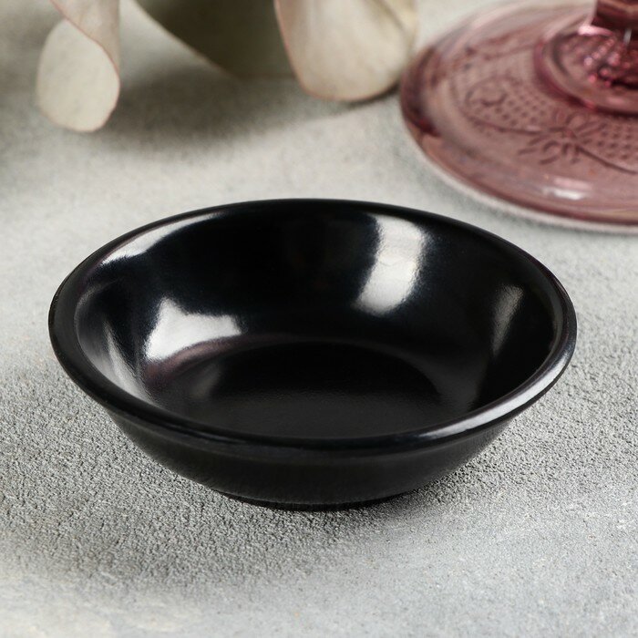 Соусник «Чёрный Восток», 40 мл, d=7.2 см, пластик, чёрный