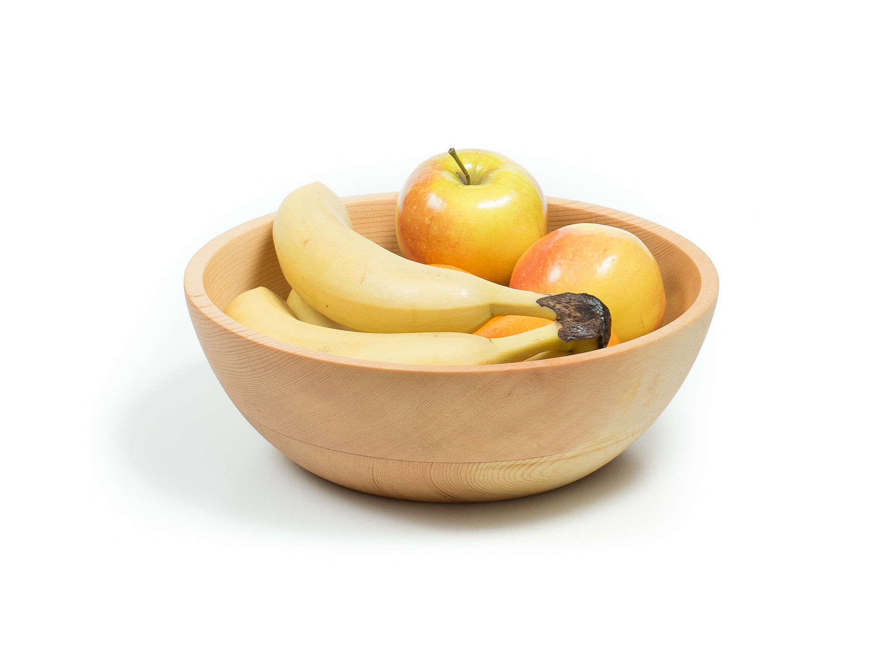 Тарелка деревянная большая глубокая D24 H9. Салатник из дерева