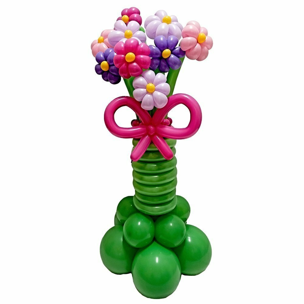 Фигура из шаров на основании-подставке "Ромашки"