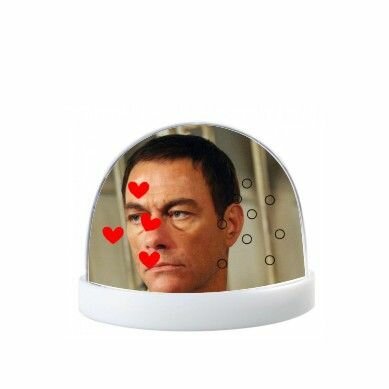 Водяной шар Jean-Claude Van Damme, Жан-Клод Ван Дамм №9, Блестки-сердечки