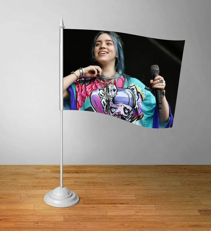 Флажок настольный Билли Айлиш, Billie Eilish №1