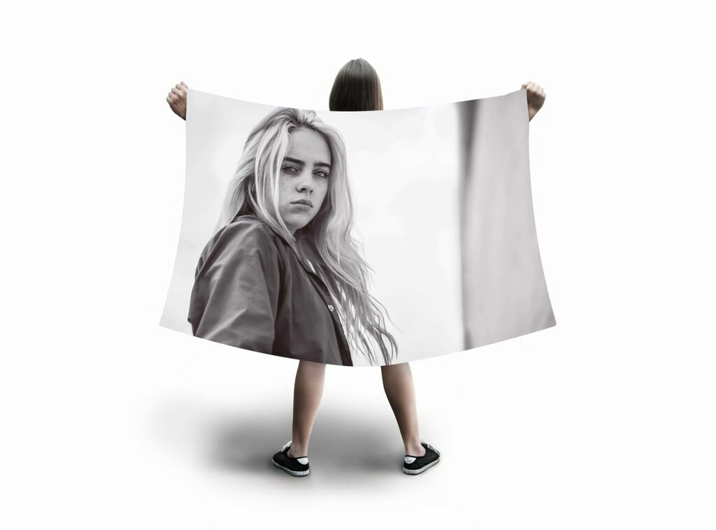 Флаг большой Билли Айлиш, Billie Eilish №8