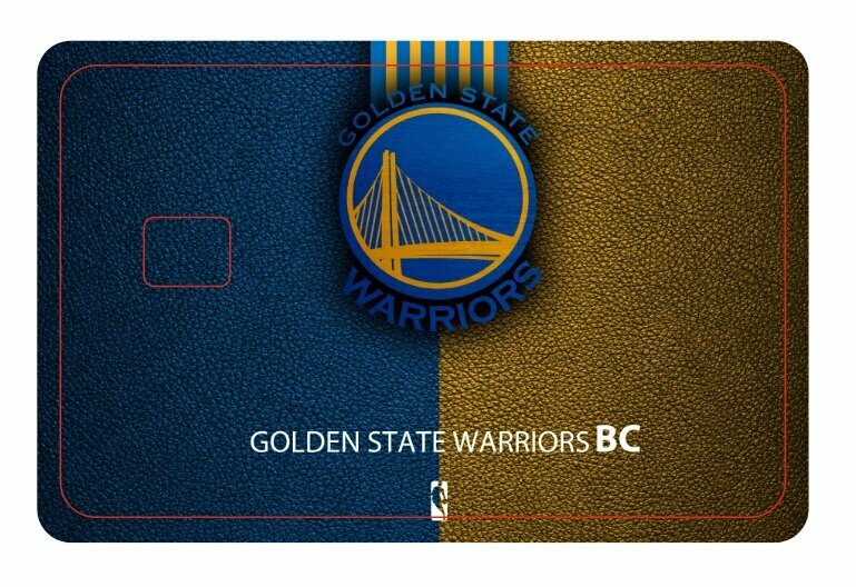 Наклейка на банковскую карту, стикер на карту, мемы, приколы, стильная наклейка, спорт, баскетбол, Голден Стэйт Уорриорз, Golden State Warriors