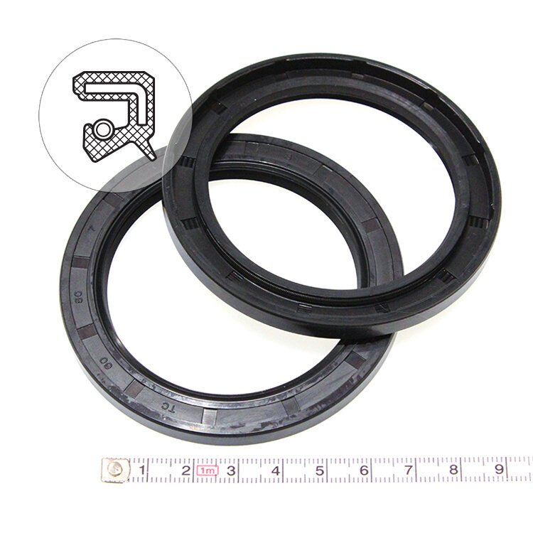 Манжета армированная (Сальник) 60х80х7 (тип 2 / TC) 70NBR (упаковка 2 шт.)