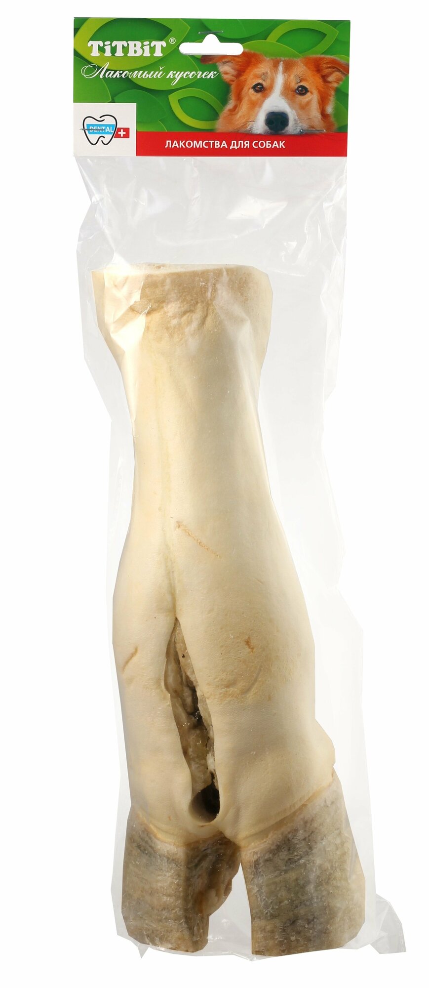 Лакомство TiTBiT Нога говяжья (высушенная говяжья голень с копытом) для собак (850 г)