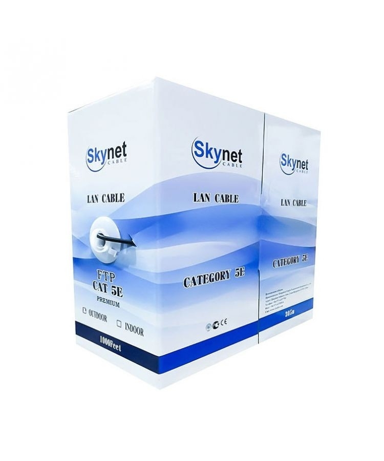 SkyNet Кабель UTP indoor 4x2x0,46, медный, FLUKE TEST, кат.5e, однож, (305м) box, серый [CSL-UTP-4-CU]