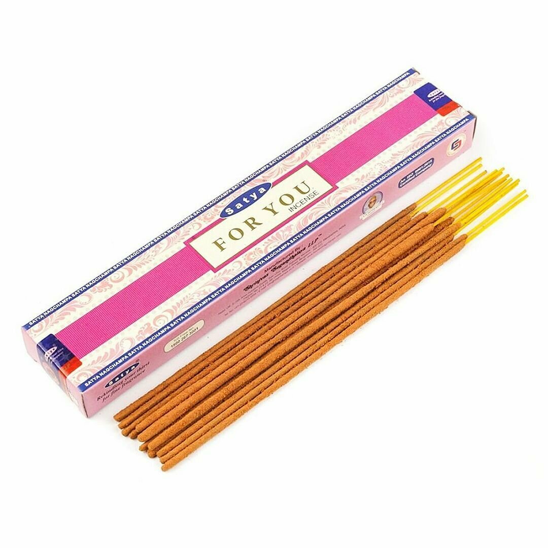 Индийские благовония Сатья Для Тебя (Satya For You) натуральные ароматические палочки для дома, йоги, медитации, релакса и ароматерапии 15 гр