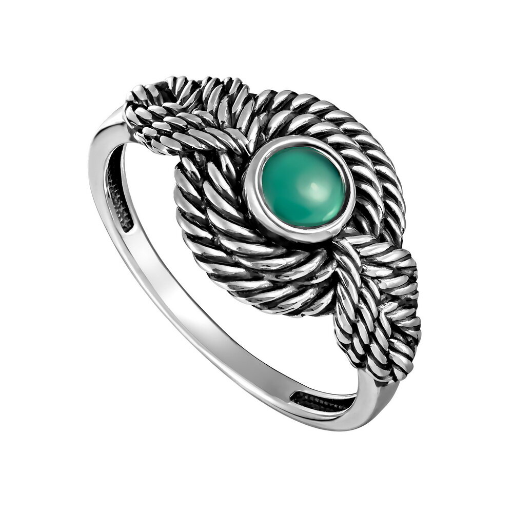 Кольцо, серебро, 925 проба, оникс