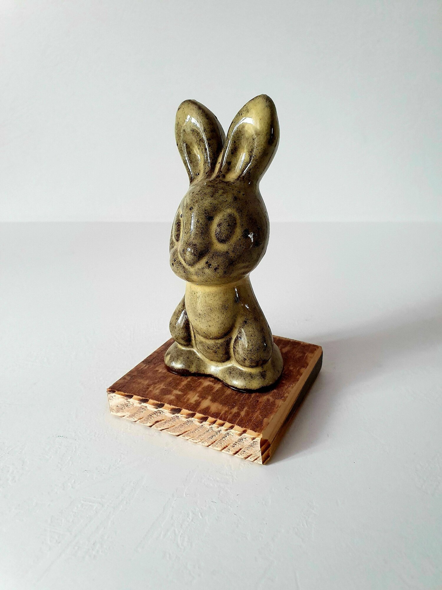 Елочная игрушка "Зайчик", ручная, керамика