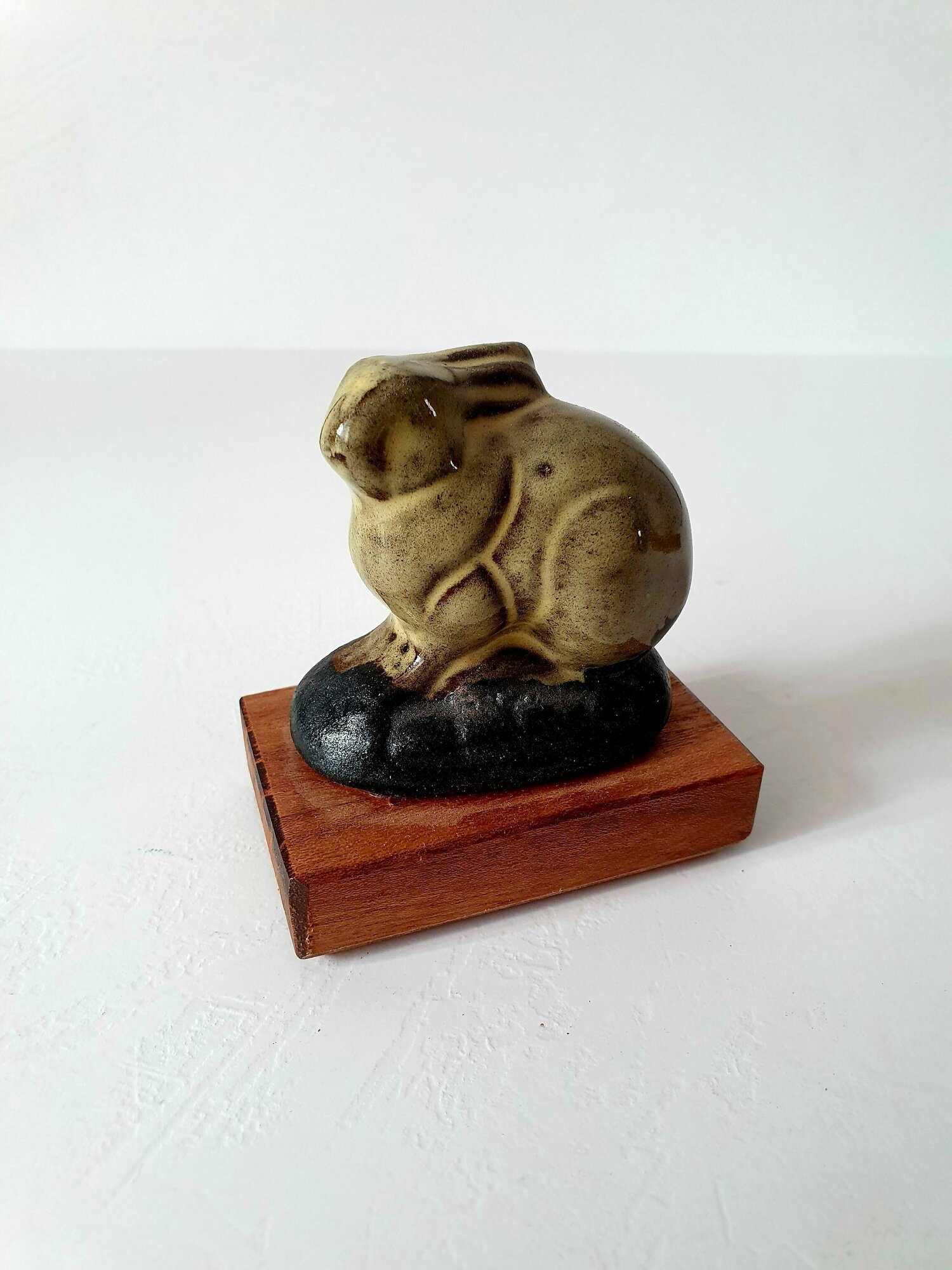 Елочная игрушка "Зайчик", ручная, керамика