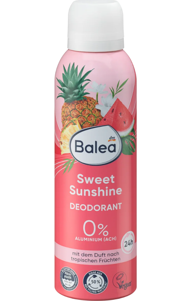 Дезодорант спрей Balea Sweet Sunshine, аромат тропических фруктов, 200 мл.
