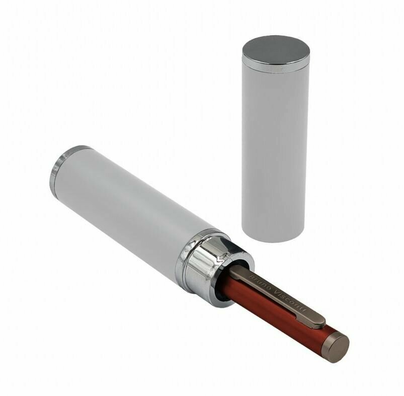 Ручка шариковая подарочная "Firenze" красный корпус, в белом футляре тубусе