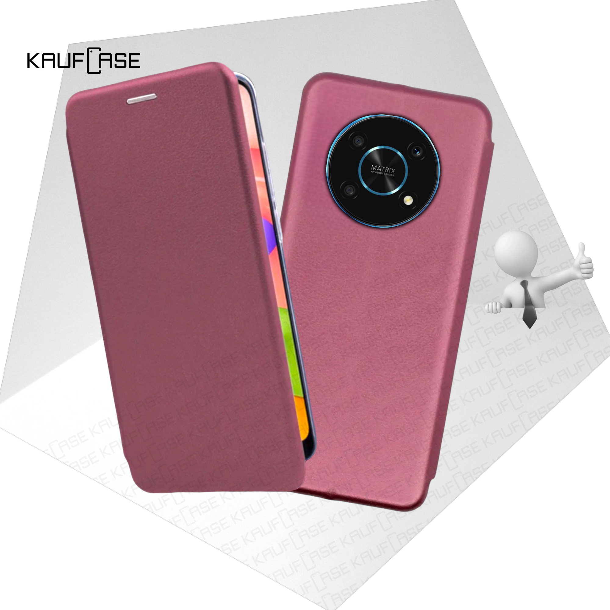 Чехол книжка для телефона Huawei Honor X9 4G /Magic4 Lite (ANY-LX1) (6.81"), бордовый. Текстура под кожу