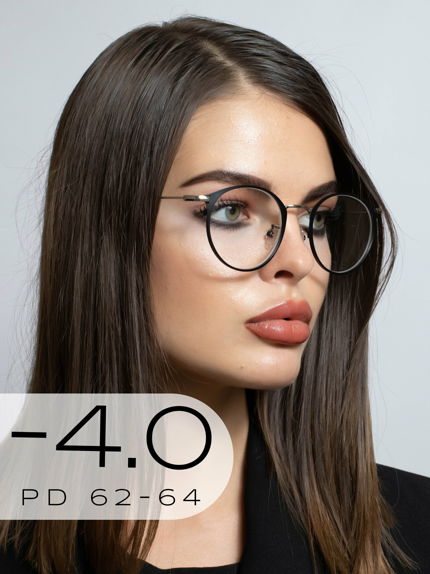 Корригирующие очки для зрения -4 / Готовые очки для дали с диоптрией -4,0
