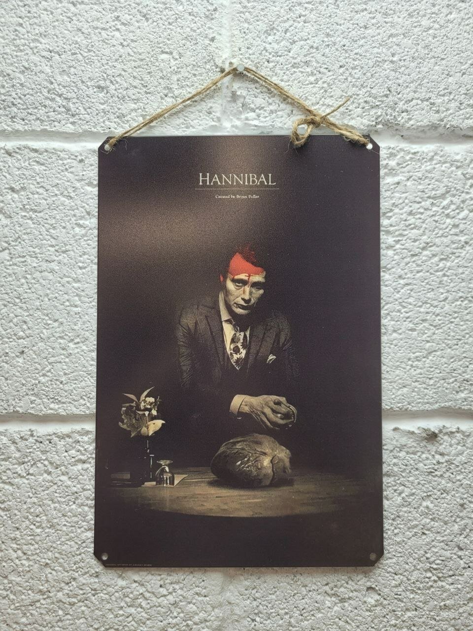 Ганнибал постер на стену 20 на 30 см. шнур-подвес в подарок