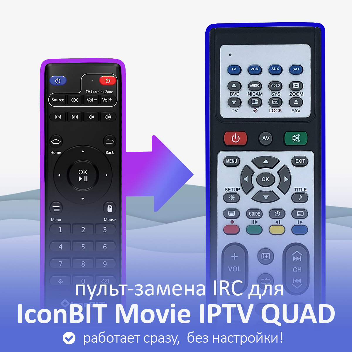 Пульт-замена для IconBIT Movie IPTV QUAD