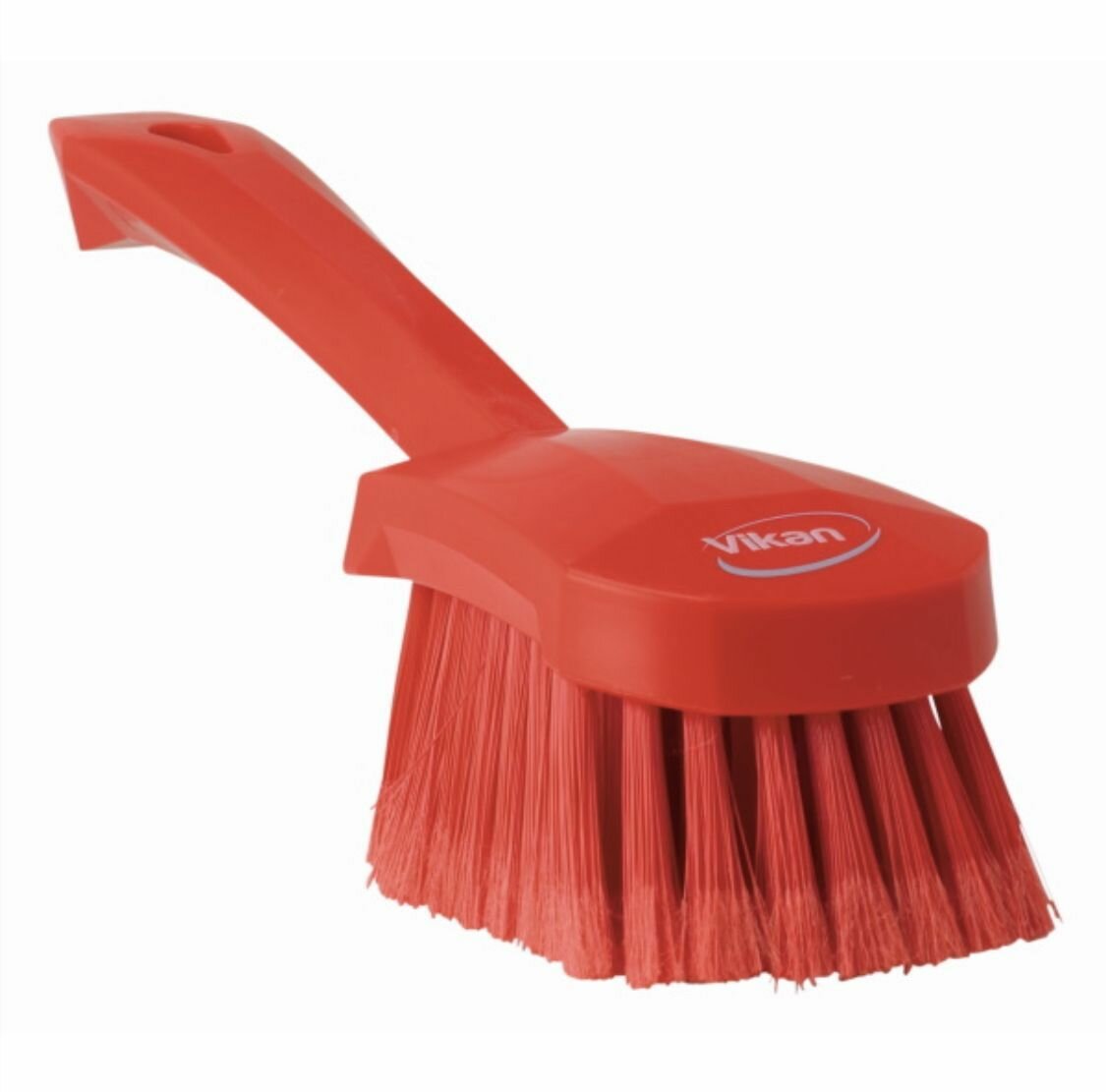Щетка Vikan для мытья, с короткой ручкой, 270 мм, мягкий/расщеплённый ворс, красная