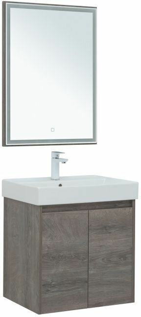 Комплект мебели для ванной Aquanet Nova Lite 60 дуб рошелье (2 дверцы)
