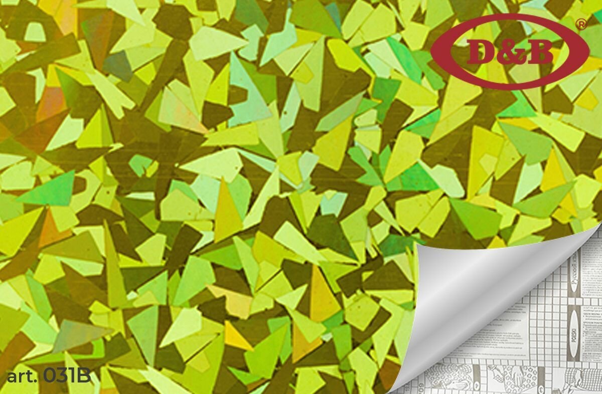 Пленка самоклейка 45смх 8м D&B голография Золото (треугольники) 031B LB