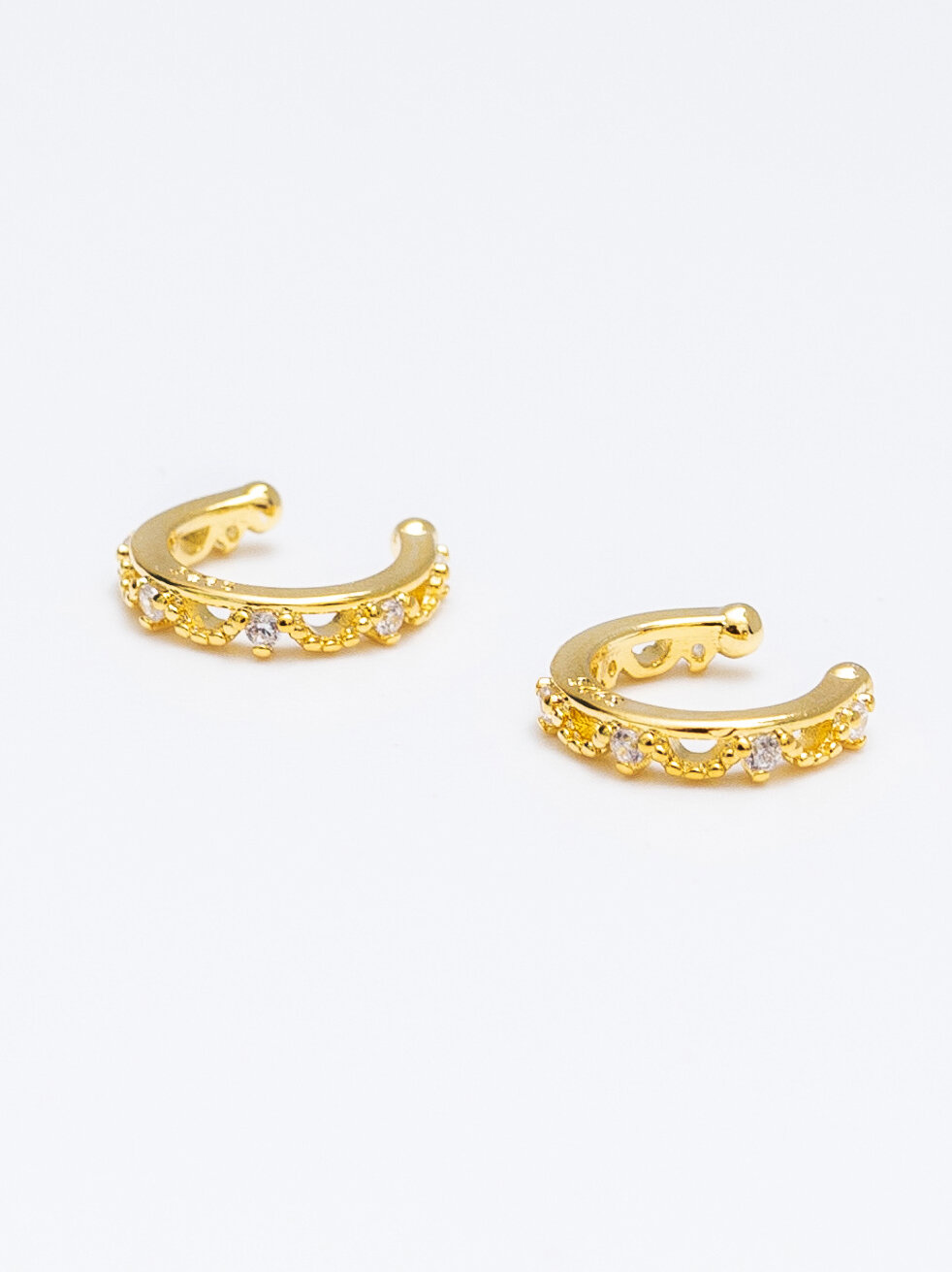 Серьги каффы, кристаллы Swarovski