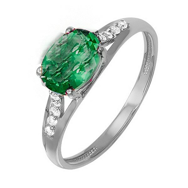 Кольцо, серебро, 925 проба, кристалл, фианит