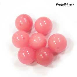 Натуральная бусина Агат светло-розовый 0003940 шарик 8 мм, цена за 10 шт.