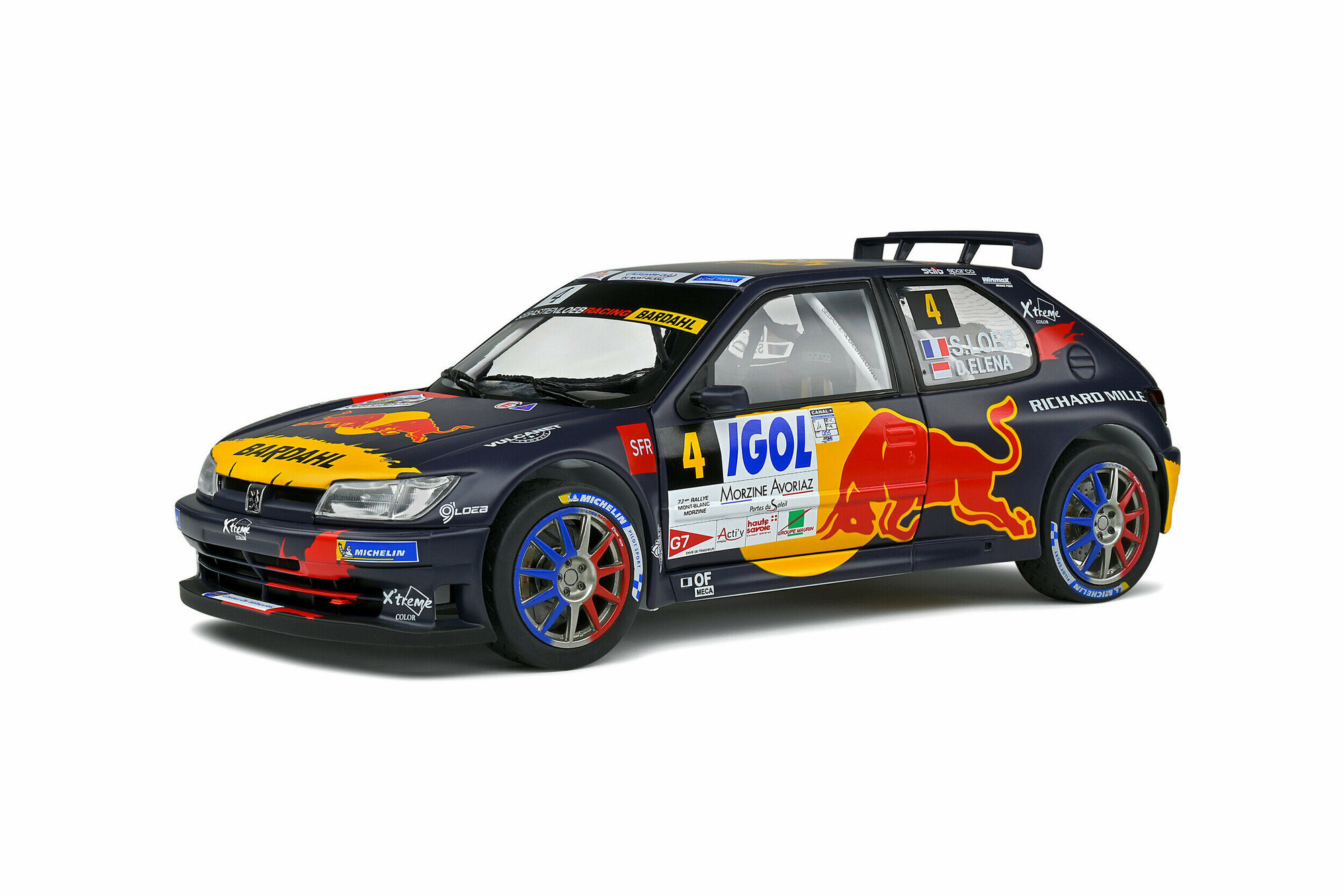 Модель коллекционная SOLIDO Peugeot 306 maxi no 4 rally du mont blanc 2021 red bull