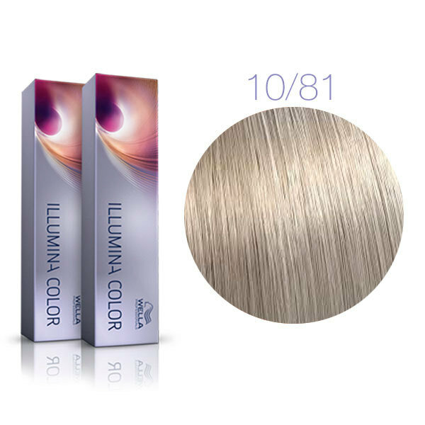 Wella Professionals Illumina Color стойкая крем-краска для волос, 10/81 яркий блондин жемчужно-пепельный, 60 мл