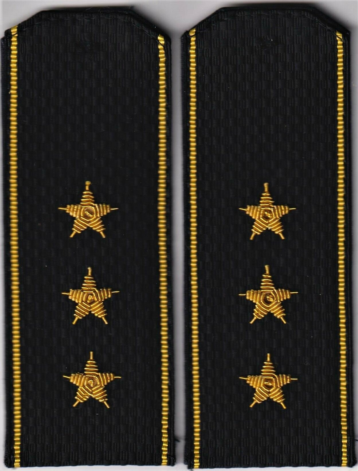 Погоны ВМФ чёрные с жёлтым просветом, старший мичман