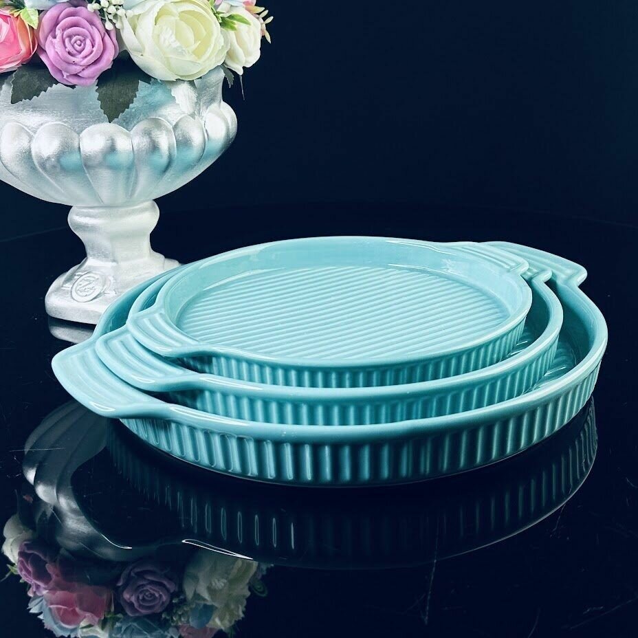 Круглое блюдо для запекания Lenardi 21.5см, фарфор