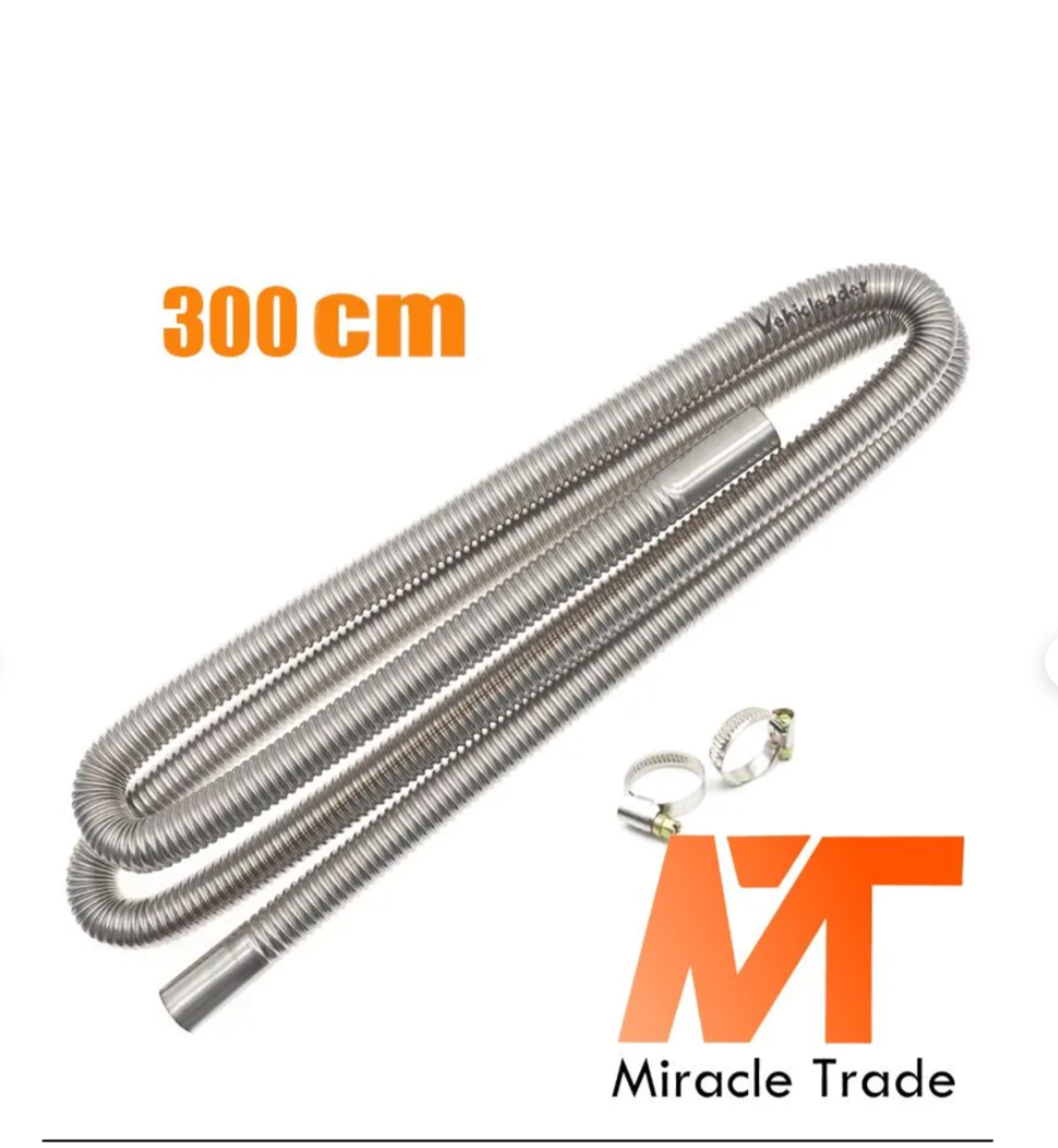 Выхлопная (металлорукав) d25мм 300см труба металлическая для сухого фена