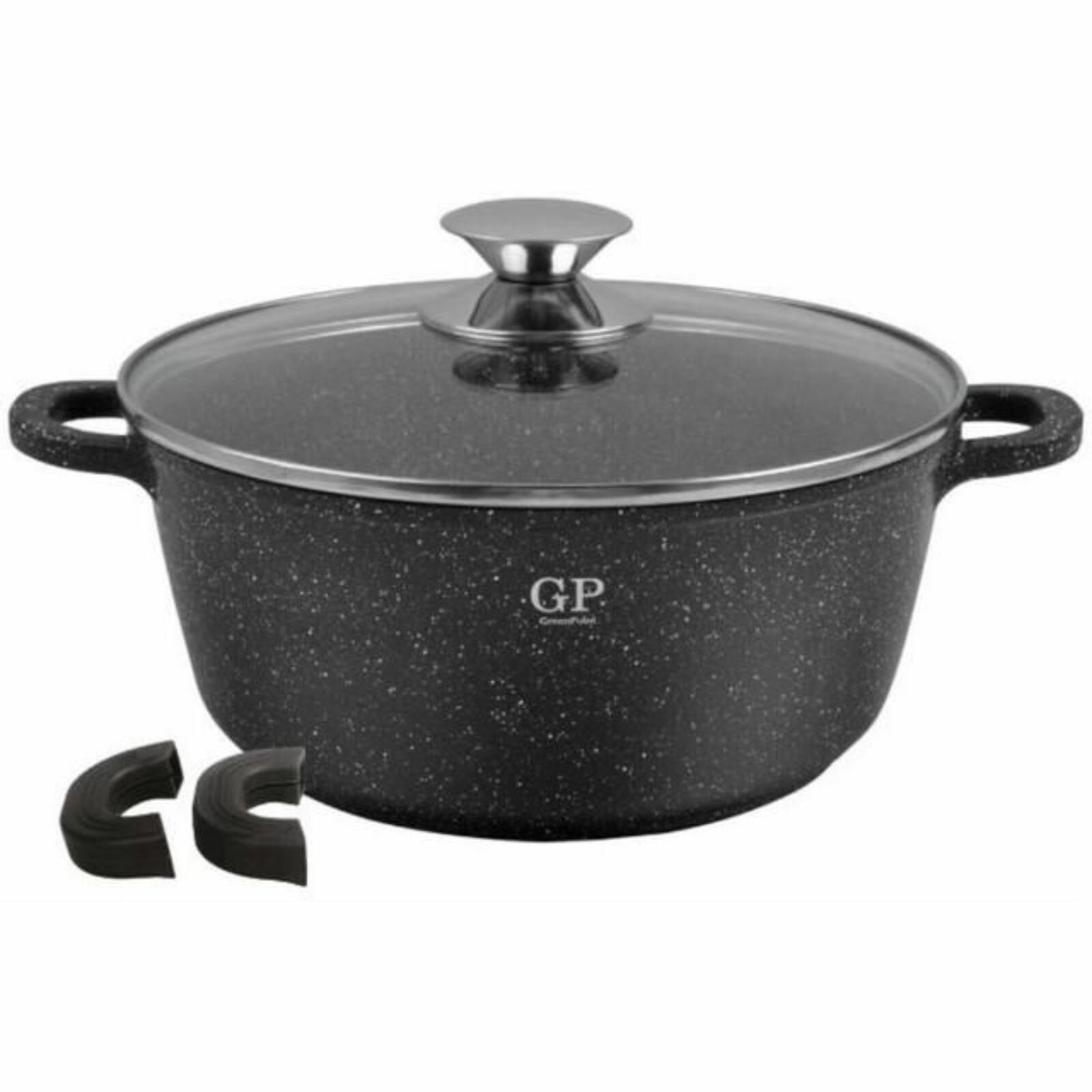 Кастрюля 3,9л d240 Мраморное АП Ст/Кр Индукционное Дно П/Уп Green Point GP2874