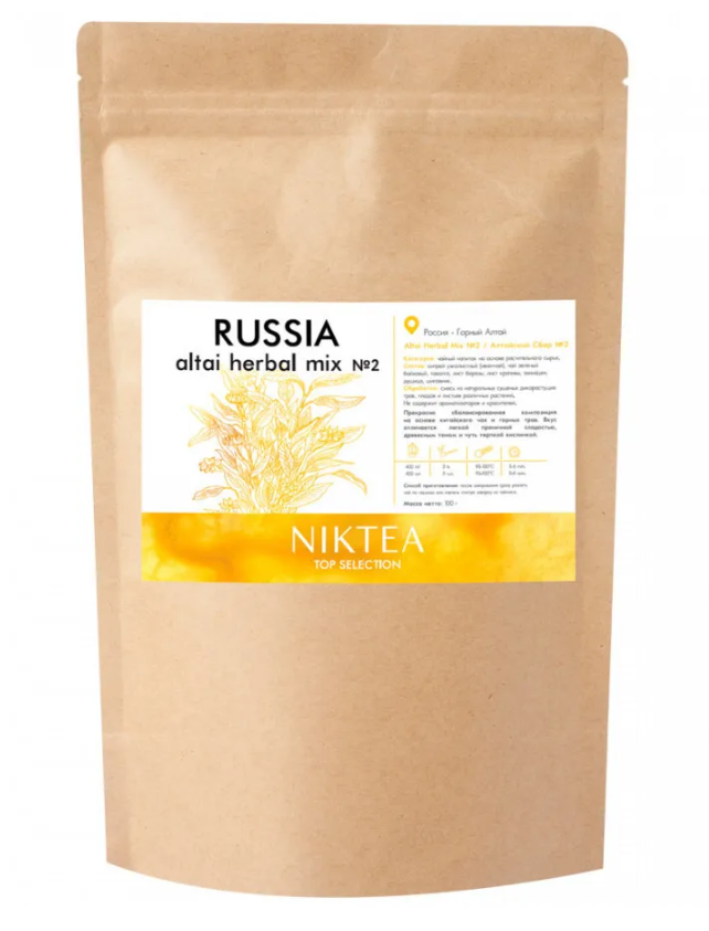 Niktea Altai Herbal Mix №2 Алтайский сбор №2, чай травяной, 100 гр.