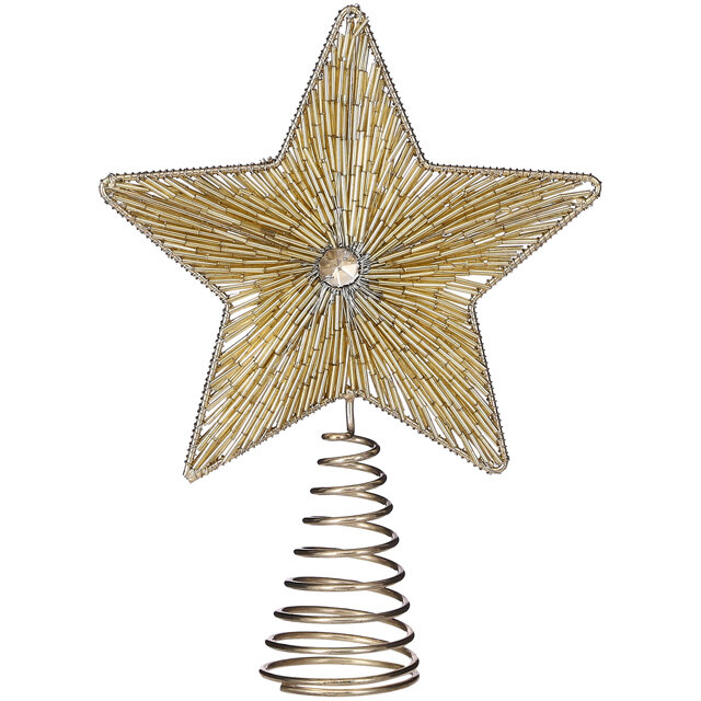 Елочная верхушка Звезда Лаброн 24 см золотая, Edelman, 1100280/1180854