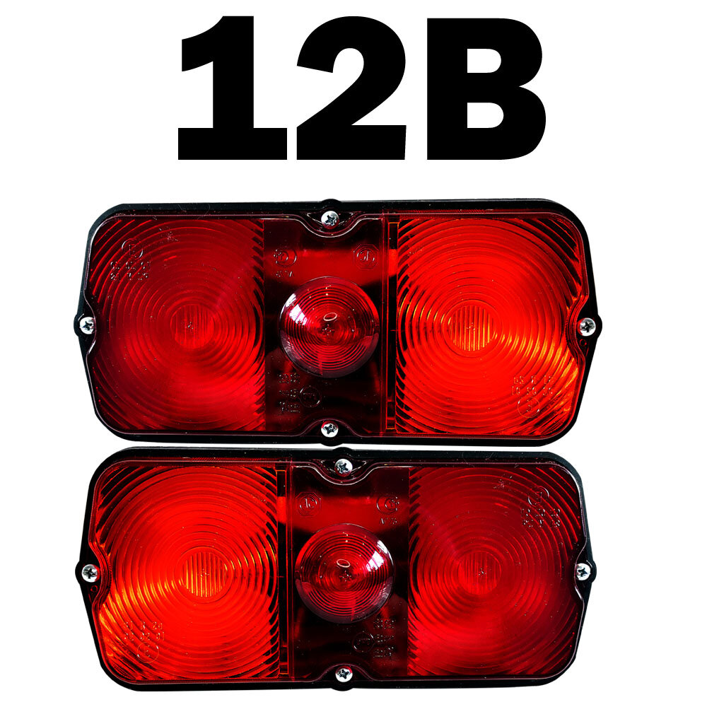 Комплект задних фонарей из 2 шт, с лампами. 12В. Серия "Классик". Для УАЗ, ЗИЛ, ГАЗ. 45.73-01-УБ-П(12).