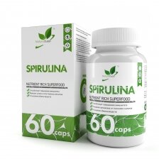 Спирулина Natural Supp Spirulina 60 капсул для поддержания иммунитета — фото 1