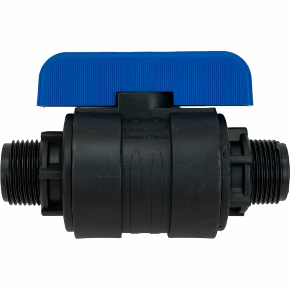 Компрессионный шаровой кран VALFEX ПНД НР/НР резьба разборный 1"-1"Ду26, транспортирования воды