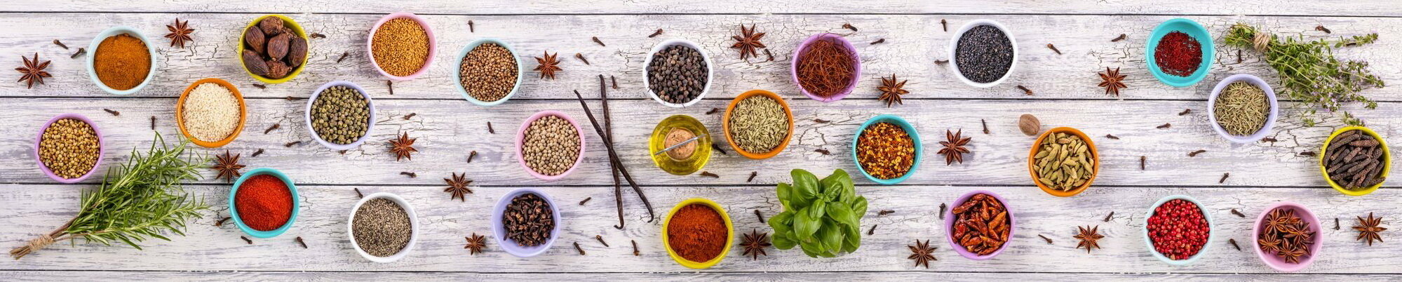 Кухонный фартук/стеновая панель МДФ для кухни 2800*600*6мм "Ассорти специй"