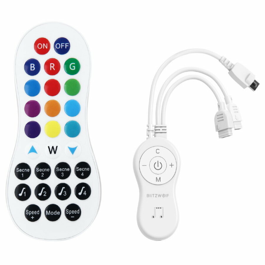 Светодиодный контроллер BlitzWolf BW-LC2 2 Connector Magic Strip Light Controller With Remote Control White