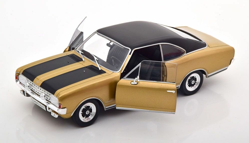 OPEL Commodore A GS/E Coupe 1970 Gold/Black, масштабная модель коллекционная