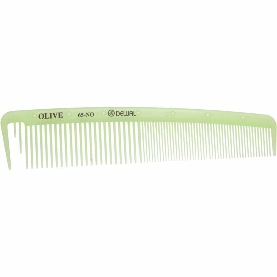 Расческа рабочая Dewal Professional DEWAL OLIVE комбинированная, широкая, зеленая 19,5 см