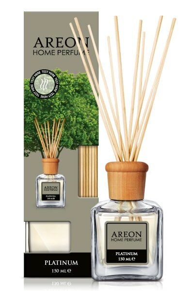 Ароматизатор для дома Areon Sticks LUX (банка, деревянные палочки) Platinum платина150 мл