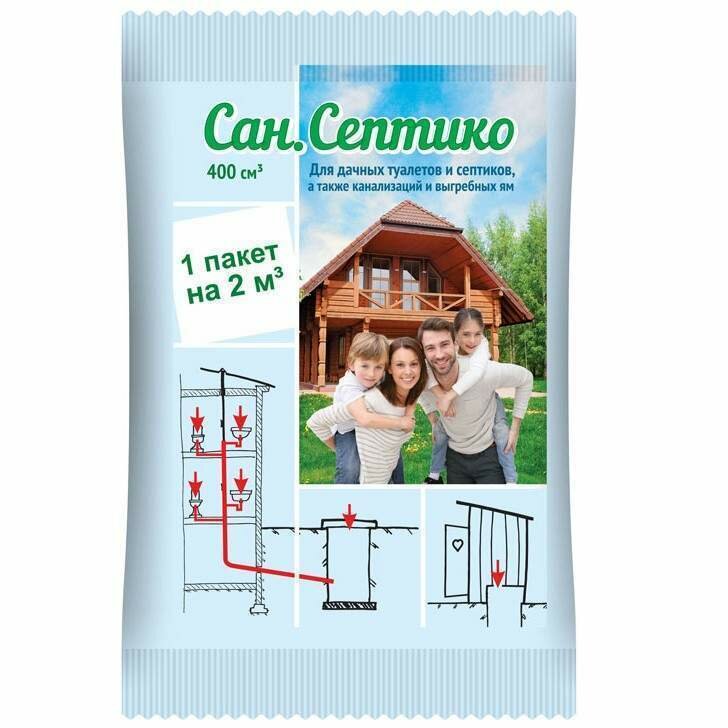 Средство для дачный туалетов и септиков "Сан. Септико" 400 гр.